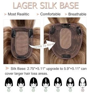 Hair | Human Hair 14 Wig Topper With Bangs Color 4p27 | Poshmark